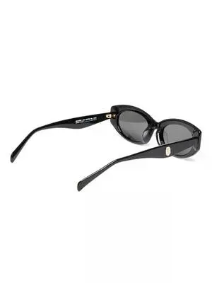 A BATHING APE Oval-frame Sunglasses - Black
