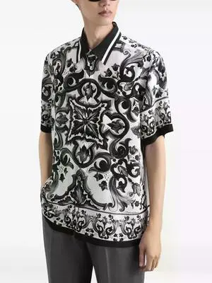 Dolce & Gabbana Graphic-print Silk Shirt