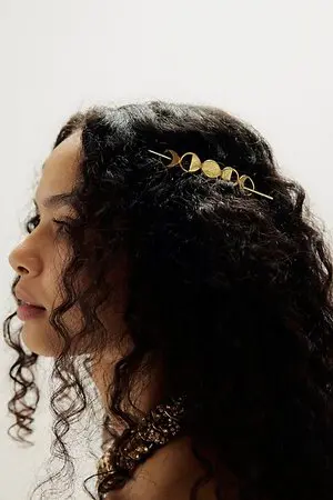 RACHEL PFEFFER Moon Phases Hair Pin - Brass