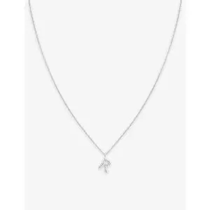 ASTRID & MIYU Initial Pendant Necklace - Rhodium