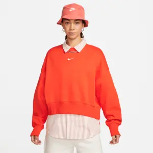 Nike Sportswear Phoenix Fleece Over-oversized Crew-neck Sweatshirt - Red