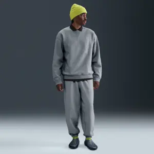 Nike Solo Swoosh Fleece Crew - Grey