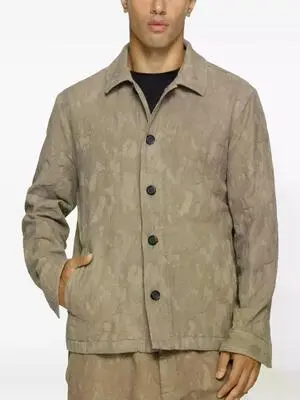 DONDUP Camouflage-pattern Cotton Shirt Jacket