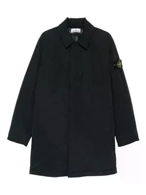 Stone Island Patch-pocket Recycled-polyester Coat - Black