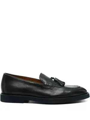DOUCAL'S Tassel Leather Loafers - Black