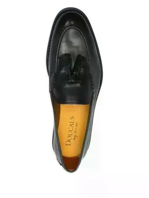 DOUCAL'S Tassel Leather Loafers - Black