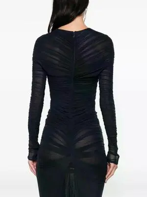 MUGLER Gathered Mesh Bodysuit