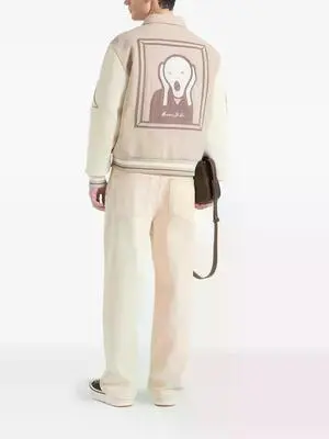 Manière De Voir Le Galerie Wool-blend Varsity Jacket - Neutrals