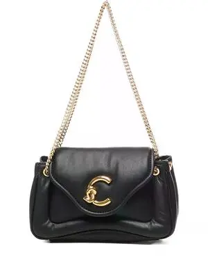 COCCINELLE Logo-plaque Chain Shoulder Bag - Black