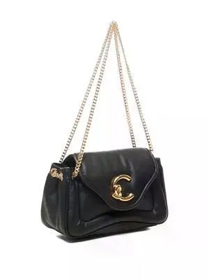 COCCINELLE Logo-plaque Chain Shoulder Bag - Black