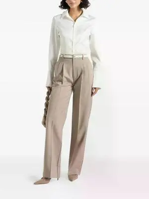 Manière De Voir Julie Twin-pleat Tailored Trousers - Brown
