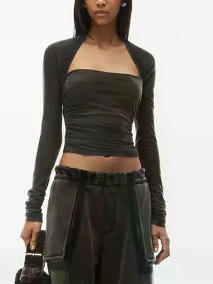 Alexander Wang Long-sleeved Ruched Top
