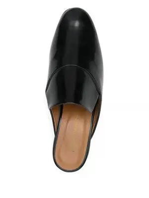 ANNE THOMAS 40mm Leather Block-heel Mules