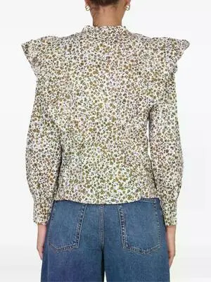 Baum Und Pferdgarten Floral Print Blouse With Ruffle Detail