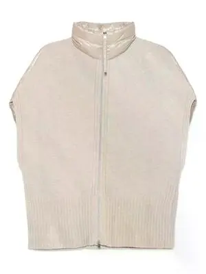 Herno Sleeveless Zip-front Vest - Neutrals