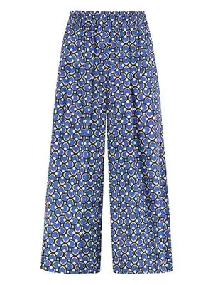 Max Mara Geometric-print Cropped Trousers