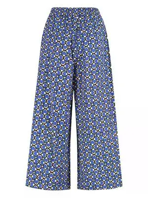 Max Mara Geometric-print Cropped Trousers