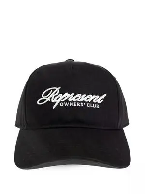 REPRESENT Script-logo Baseball Cap - Black