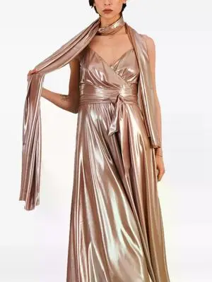 LE RJTANGE Draped Scarf - Metallic