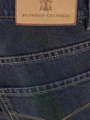Brunello Cucinelli Logo-embroidered Jeans