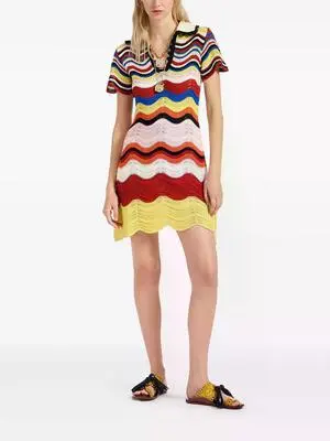La DoubleJ Chevron Mini Dress - Pink