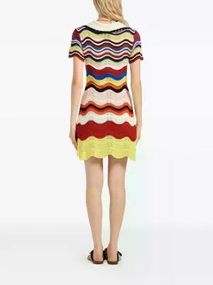 La DoubleJ Chevron Mini Dress - Pink
