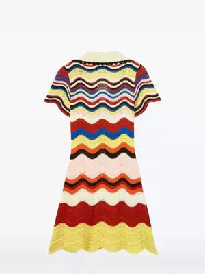 La DoubleJ Chevron Mini Dress - Pink