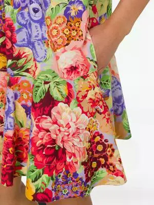 Moschino Floral-print Ruffled Mini Dress
