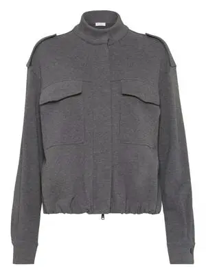 Brunello Cucinelli Flap-pocket Drawstring Bomber Jacket