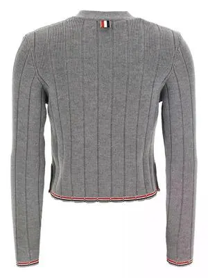 Thom Browne Ribbed V-neck Cardigan