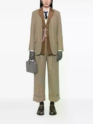 Thom Browne Checked Waistcoat And Blazer Set