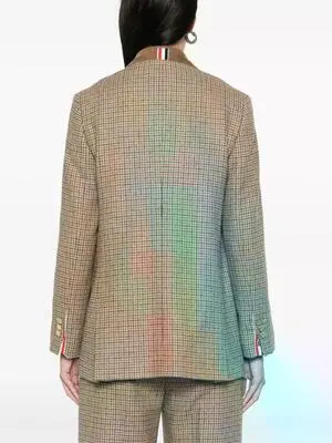 Thom Browne Checked Waistcoat And Blazer Set