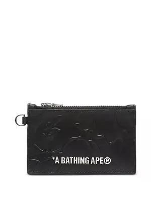 A BATHING APE Camo-pattern Zip Cardholder