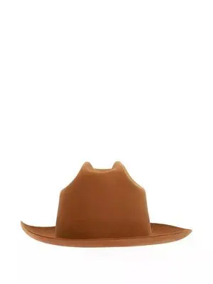 LARDINI Felted Fedora Hat - Brown