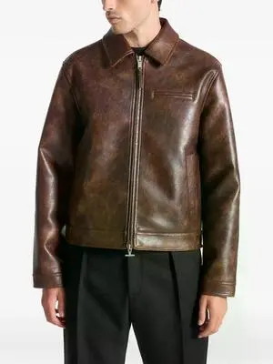 Manière De Voir Laurent Leather Jacket