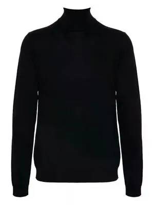 ROBERTO COLLINA Turtleneck Merino Wool Sweater - Black
