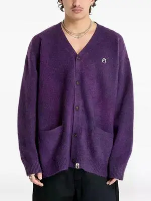 A BATHING APE One Point Hairly Yarn Button Cardigan