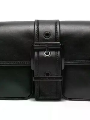 Michael Kors Colby Buckle Flap Shoulder Bag - Black