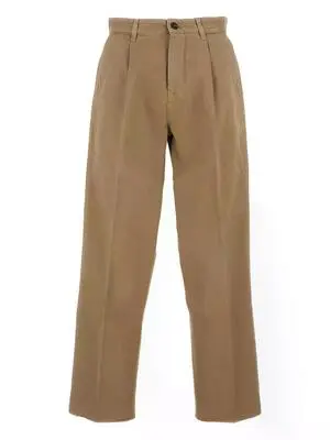 FAY Pleated Cotton Trousers