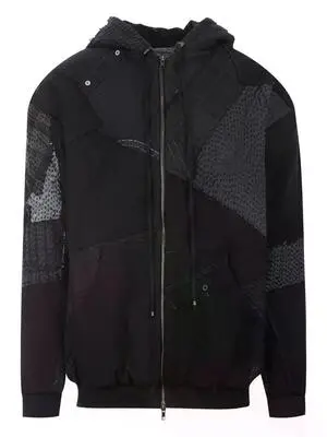 By Walid Patchwork Zip-up Hoodie