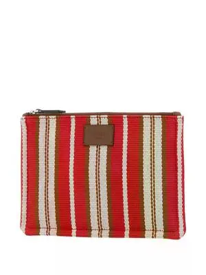 Fendi Small Striped Canvas Clutch