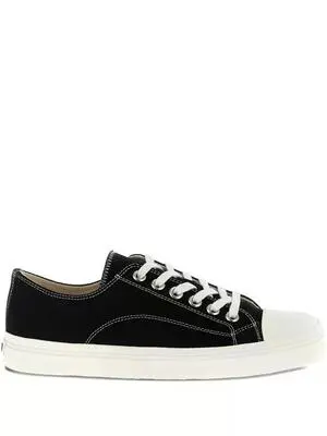 Moschino Edge Contrast-stitch Canvas Trainers - Black