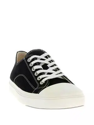 Moschino Edge Contrast-stitch Canvas Trainers - Black