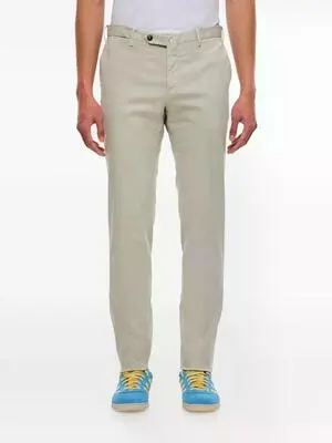 PT TORINO Flat-front Stretch-cotton Regular Trousers
