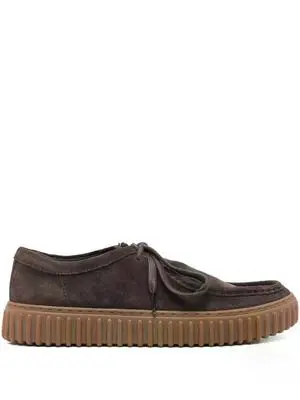 Clarks Torhill Suede Derby Shoes - Brown