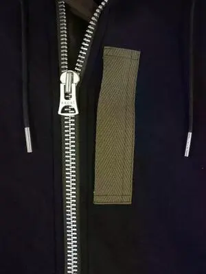 Sacai Zip-up Cotton-blend Hoodie