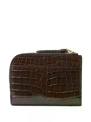 JIMMY CHOO Crocodile-effect Zip Wallet