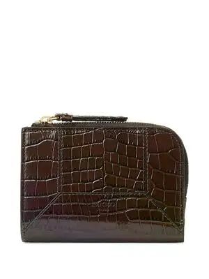 JIMMY CHOO Crocodile-effect Zip Wallet