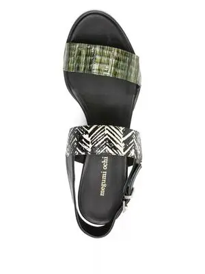 MEGUMI OCHI Patterned-strap Block-heel Sandals