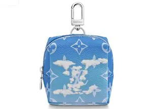 LOUIS VUITTON Squared Pouch Bag Charm Clouds Monogram - Blue